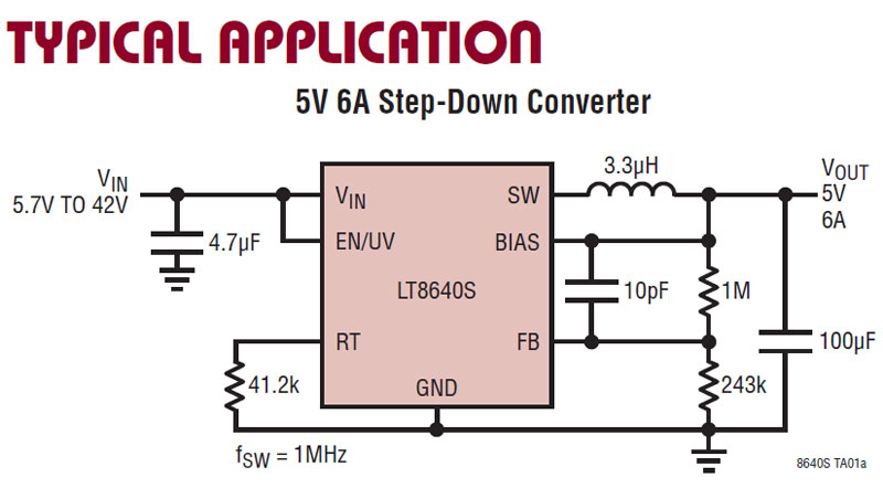 LT8640/LT8643 Step-Down Regulator - Analog Devices | DigiKey